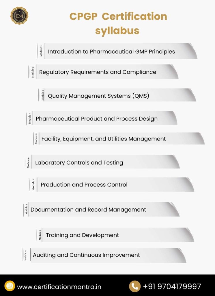 Best Pharmaceutical GMP Professional (CPGP) Certification Training in Hyderabad |100% pass